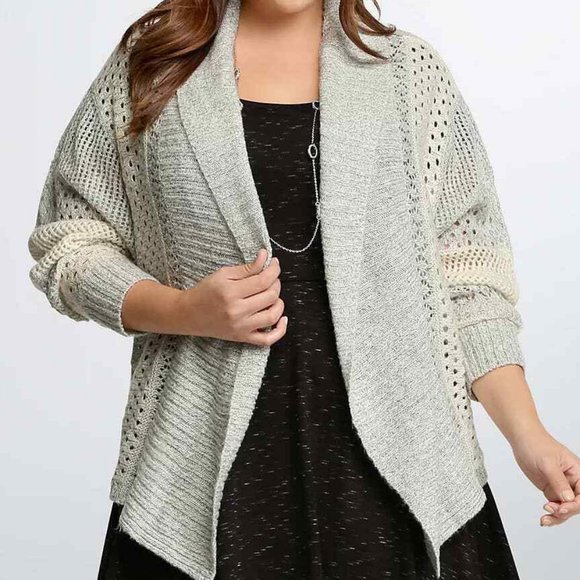 torrid | Sweaters | Torrid Long Sleeve Open Draped Kimono Knit Cardigan ...